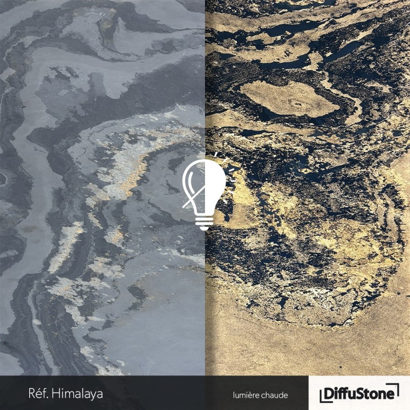 HIMALAYA - TRANSLUCIDE - Feuille de Pierre DiffuStone -1220x2440mm