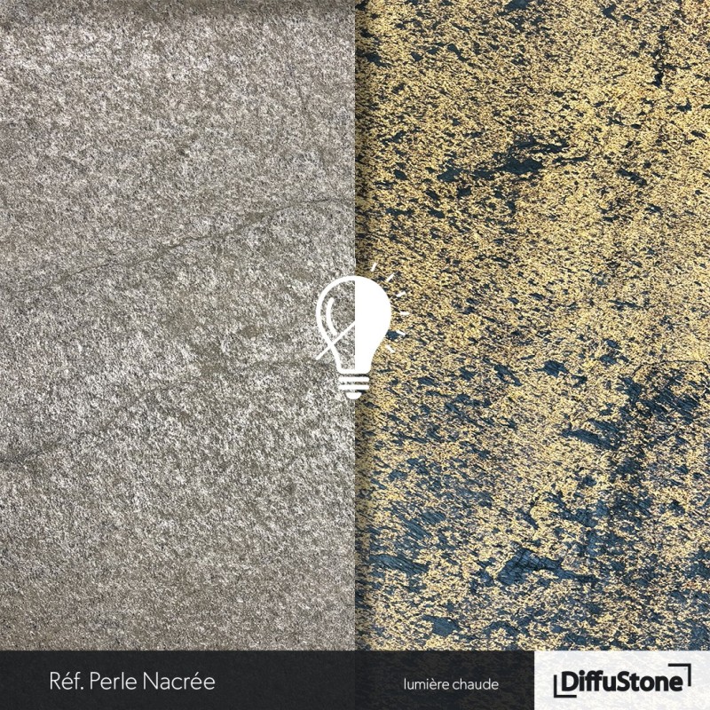 Perle Nacrée - TRANSLUCIDE - Feuille de Pierre DiffuStone -1220x2440mm