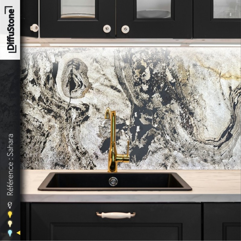 SAHARA - TRANSLUCIDE - Feuille de Pierre DiffuStone -1220x2440mm