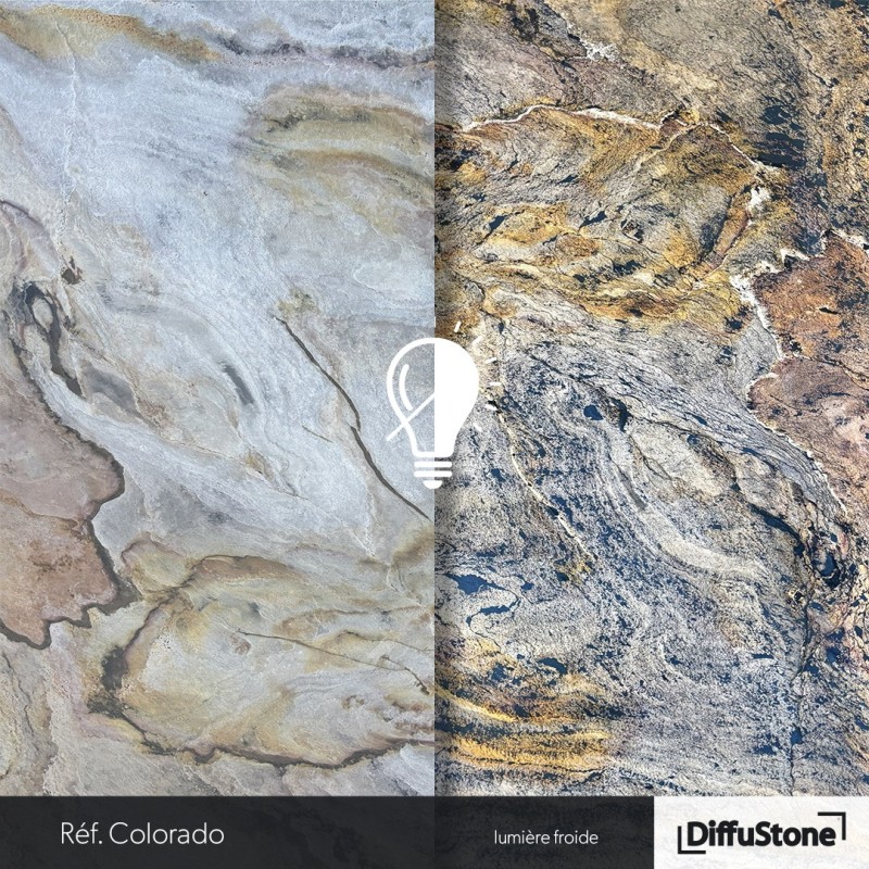COLORADO - TRANSLUCIDE - Feuille de Pierre DiffuStone -1220x2440mm